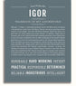 Igor Personalized Name Meaning Art Prints – Name Stories