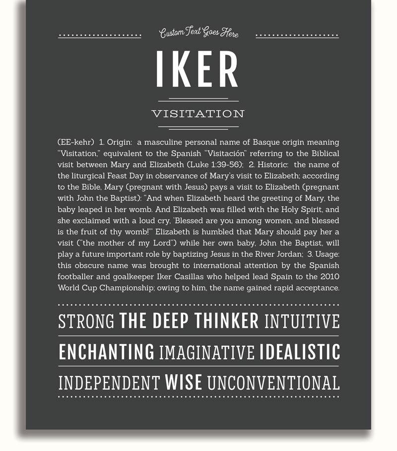 Iker | Name Art Print – Name Stories