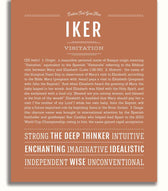 Iker | Name Art Print – Name Stories