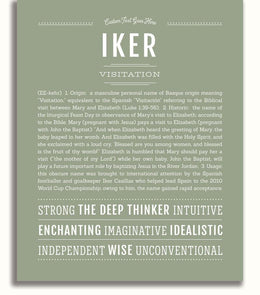 Iker | Name Art Print – Name Stories