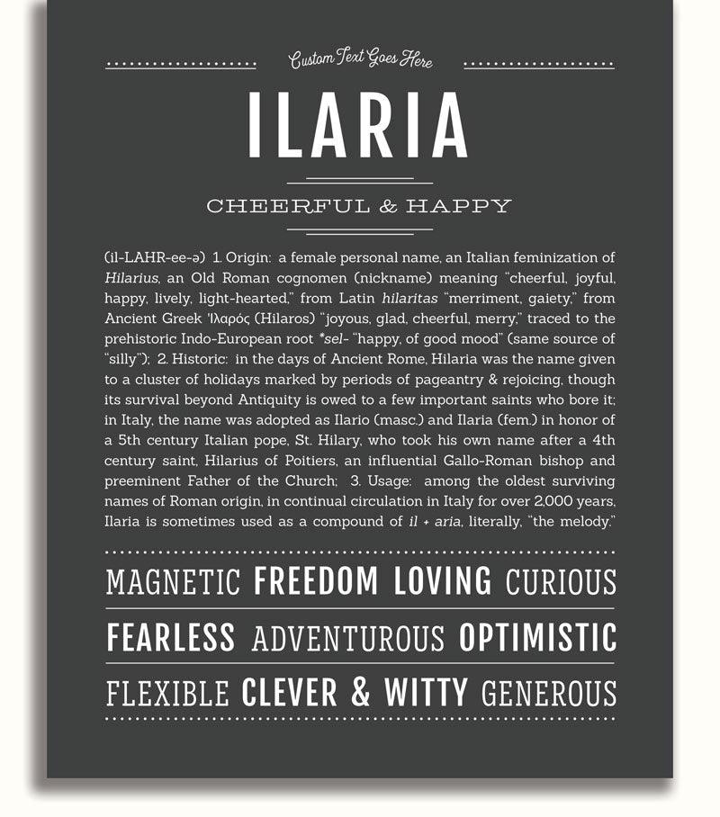 Ilaria | Name Art Print – Name Stories