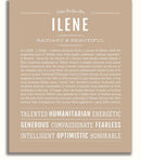Ilene | Name Art Print – Name Stories
