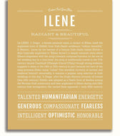 Ilene Personalized Name Meaning Art Prints – Name Stories