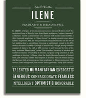 Ilene | Name Art Print – Name Stories