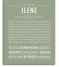 Ilene | Name Art Print – Name Stories