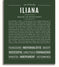 Iliana Personalized Name Meaning Art Prints – Name Stories