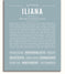 Iliana | Name Art Print – Name Stories