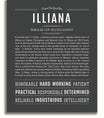 Illiana | Name Art Print – Name Stories