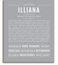 Illiana | Name Art Print – Name Stories