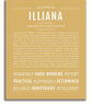 Illiana Personalized Name Meaning Art Prints – Name Stories
