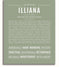 Illiana Personalized Name Meaning Art Prints – Name Stories