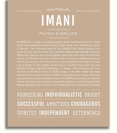 Imani | Name Art Print – Name Stories
