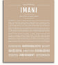 Imani | Name Art Print – Name Stories