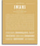 Imani Personalized Name Meaning Art Prints – Name Stories