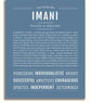 Imani Personalized Name Meaning Art Prints – Name Stories