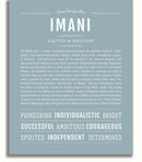 Imani | Name Art Print – Name Stories