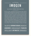 Imogen | Name Art Print – Name Stories