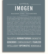 Imogen | Name Art Print – Name Stories