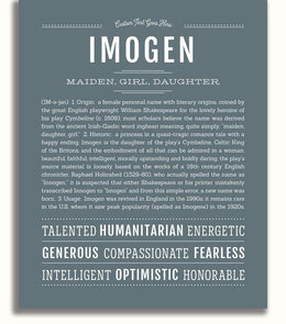 Imogen | Name Art Print – Name Stories