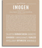 Imogen Personalized Name Meaning Art Prints – Name Stories