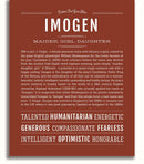Imogen | Name Art Print – Name Stories