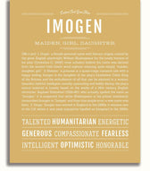Imogen Personalized Name Meaning Art Prints – Name Stories