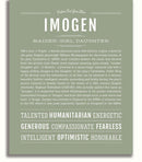 Imogen | Name Art Print – Name Stories