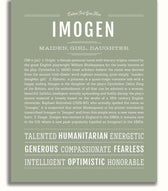 Imogen | Name Art Print – Name Stories