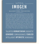Imogen | Name Art Print – Name Stories