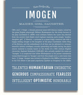 Imogen | Name Art Print – Name Stories