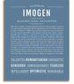 Imogen | Name Art Print – Name Stories