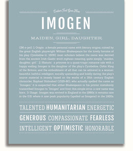 Imogen | Name Art Print – Name Stories