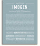 Imogen Personalized Name Meaning Art Prints – Name Stories