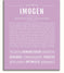 Imogen | Name Art Print – Name Stories
