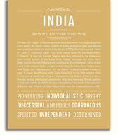India | Name Art Print – Name Stories