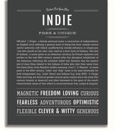 Indie | Name Art Print – Name Stories