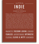 Indie | Name Art Print – Name Stories
