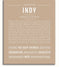 Indy (female) | Name Art Print – Name Stories