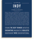 Indy (female) | Name Art Print – Name Stories