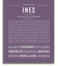 Ines | Name Art Print – Name Stories
