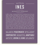 Ines | Name Art Print – Name Stories