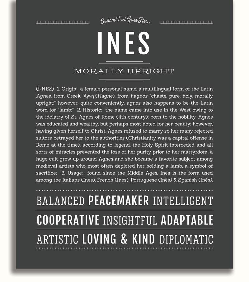 Ines | Name Art Print – Name Stories