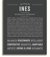 Ines | Name Art Print – Name Stories