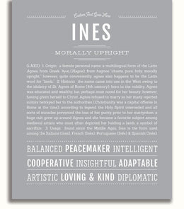 Ines | Name Art Print – Name Stories