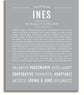 Ines | Name Art Print – Name Stories