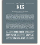 Ines | Name Art Print – Name Stories