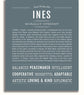 Ines | Name Art Print – Name Stories