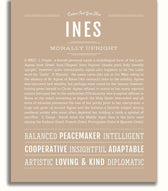 Ines | Name Art Print – Name Stories
