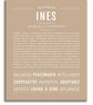 Ines | Name Art Print – Name Stories