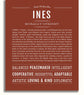 Ines | Name Art Print – Name Stories